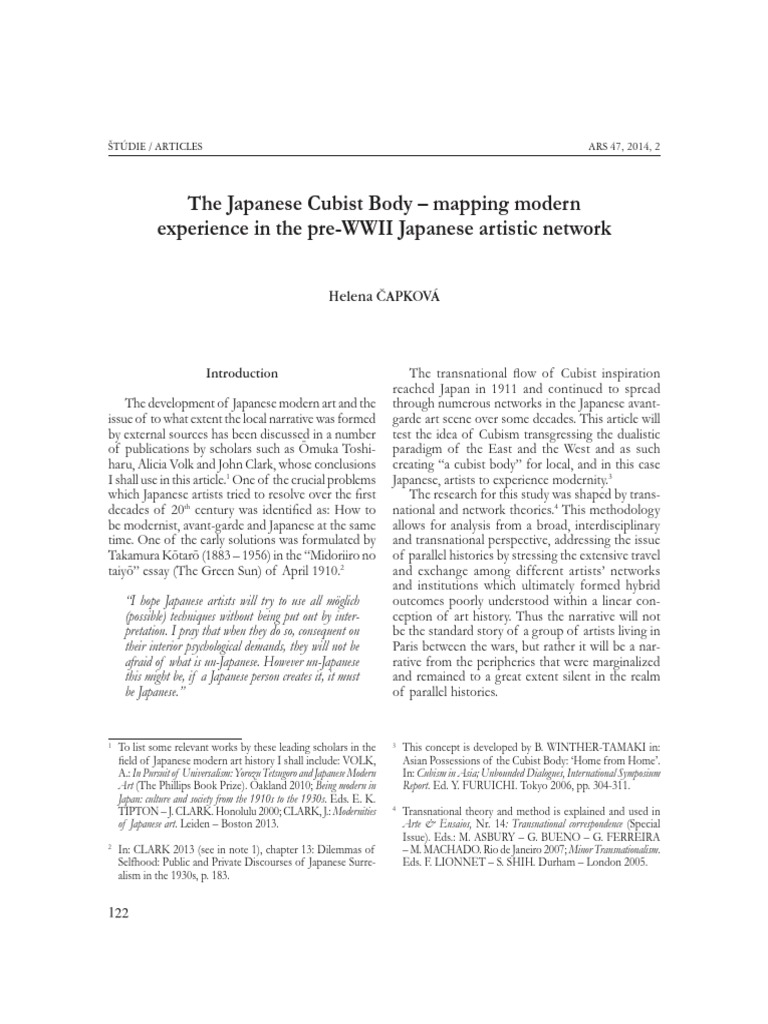 The Japanese Cubist Body Mapping Modern | PDF | Cubism | Art Criticism