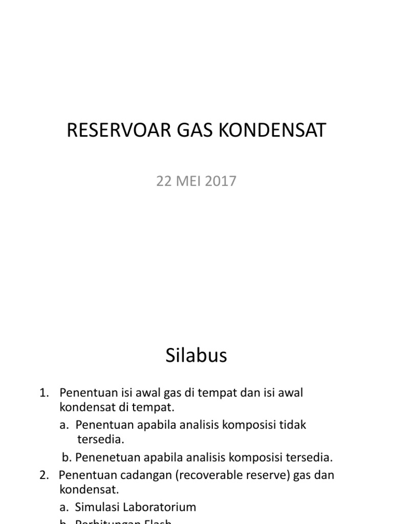 Reservoar Gas Kondensat | PDF