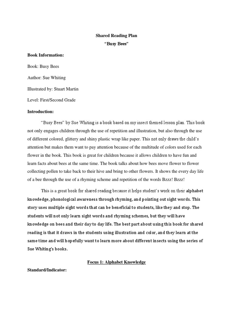 Shared Reading | PDF | Phonics | Linguistics