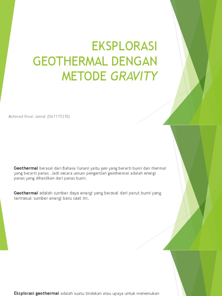 Eksplorasi Geothermal Dengan Metode Gravity | PDF