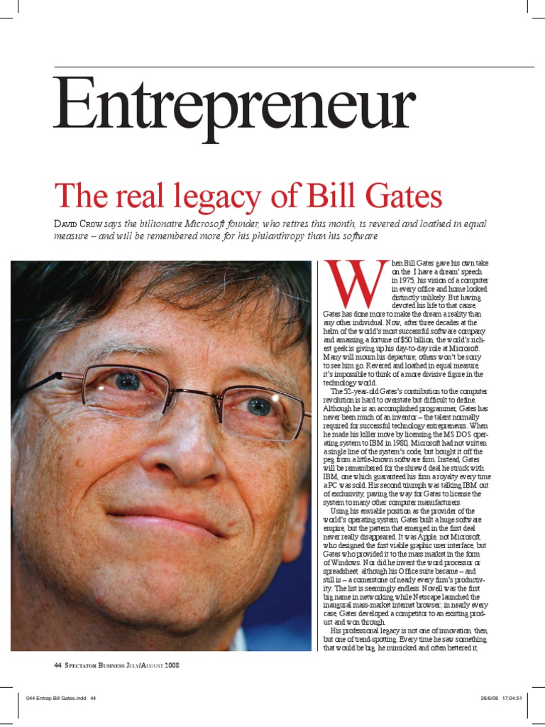 The Real Legacy of Bill Gates | PDF | Microsoft | Microsoft Windows