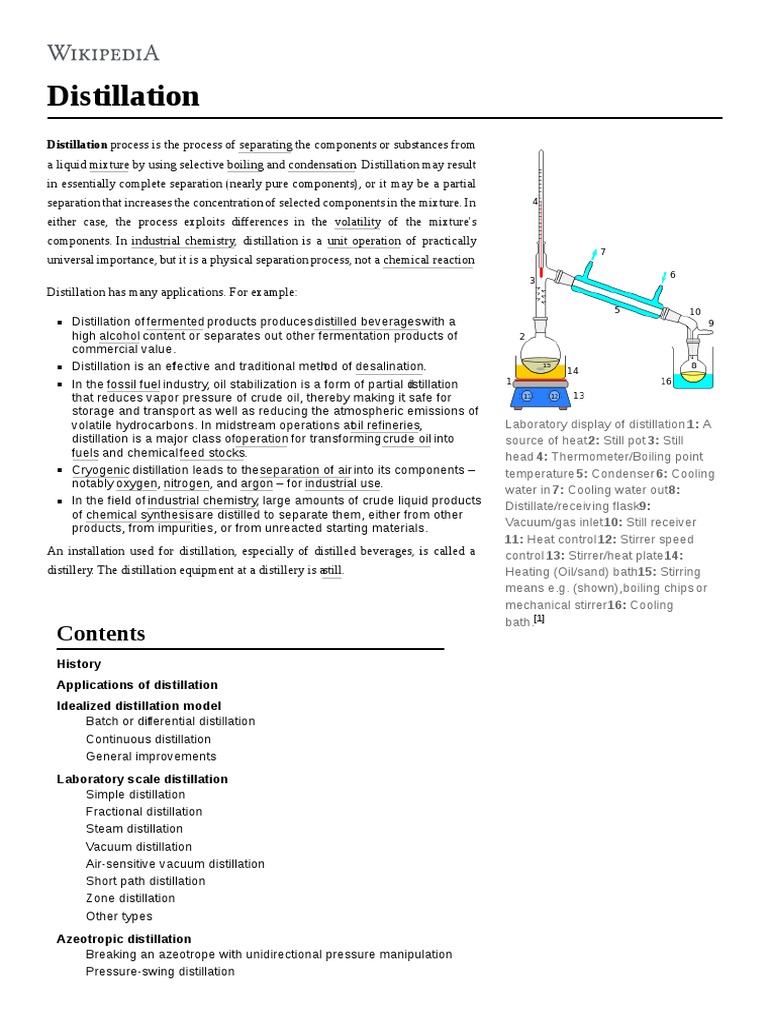 Distillation | PDF | Distillation | Laboratory Techniques