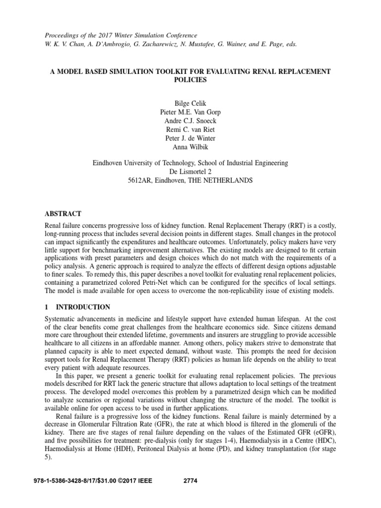 2774 978-1-5386-3428-8/17/$31.00 ©2017 Ieee | PDF | Chronic Kidney ...