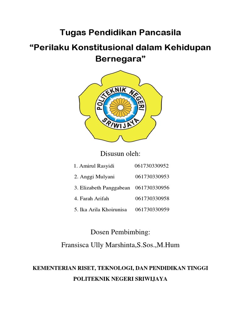 Cover Tugas Polsri | PDF