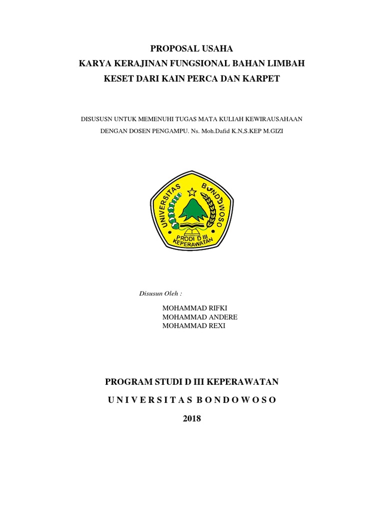 PROPOSAL USAHA Print | PDF