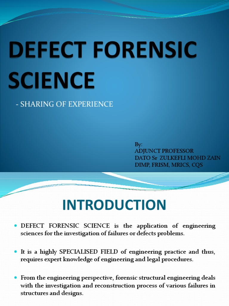 Defect Forensic Science-2 | PDF | Concrete | Engineering