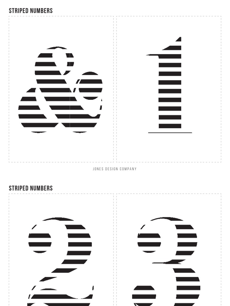 Striped Numbers: Jones Design Company | PDF