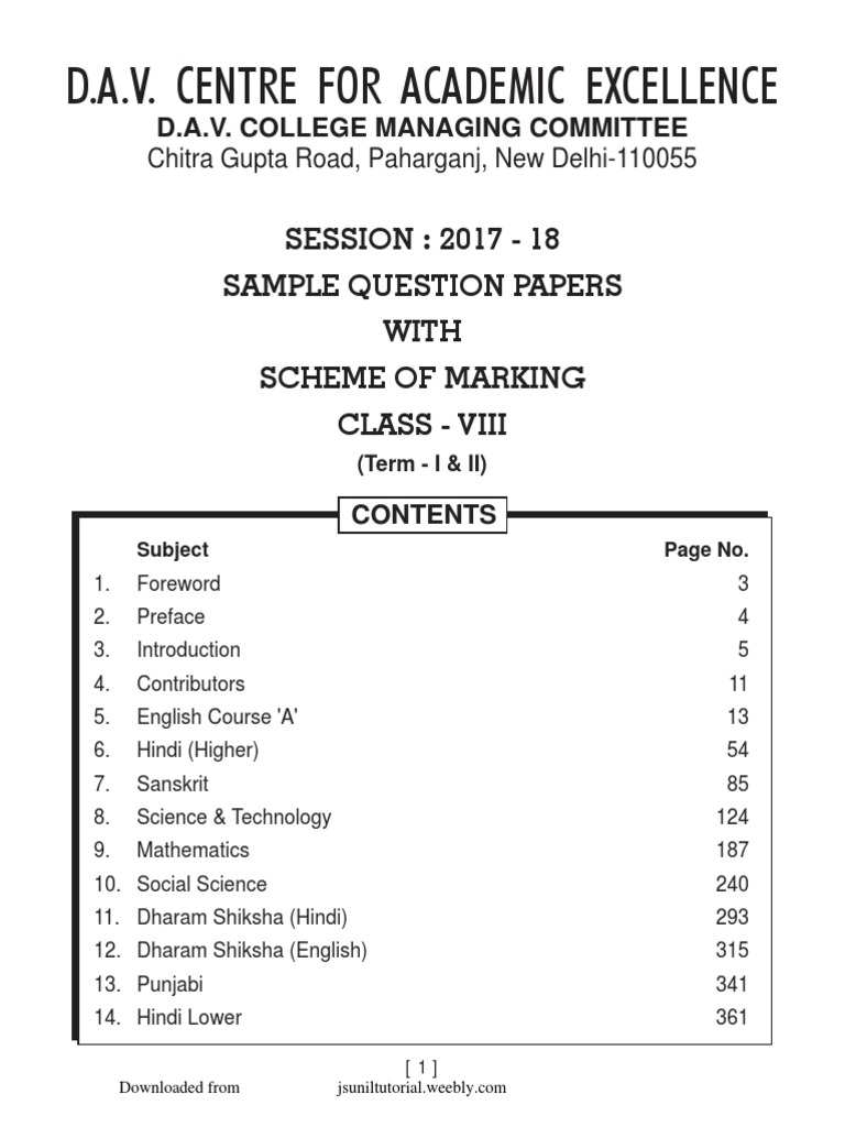 Dav Solved Question Paper 2017-18 | PDF | Florence Nightingale | Test ...