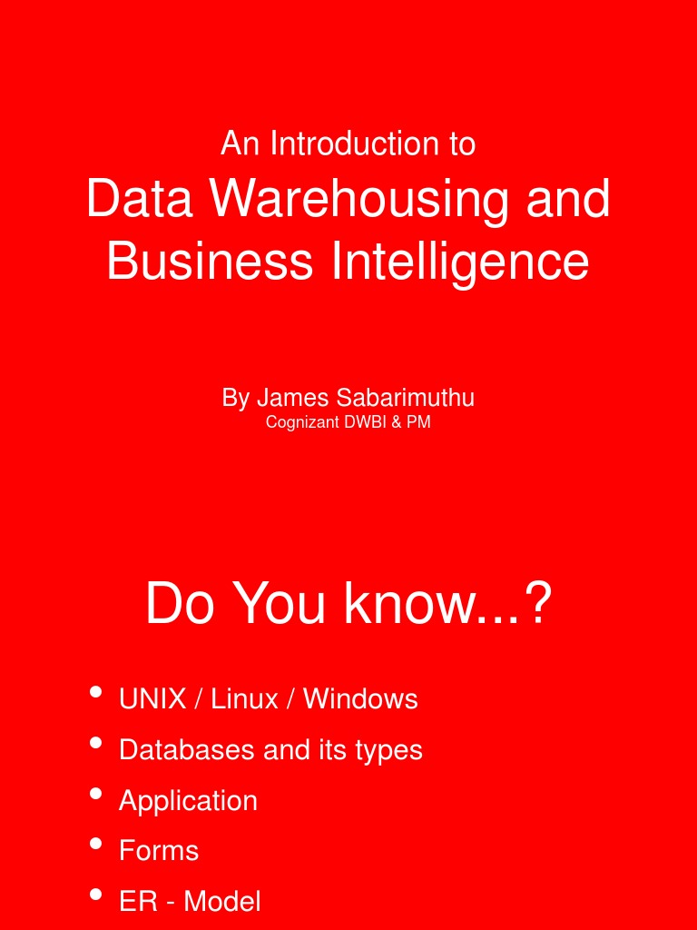 Data Warehousing Presentation | PDF | Data Warehouse | Business ...