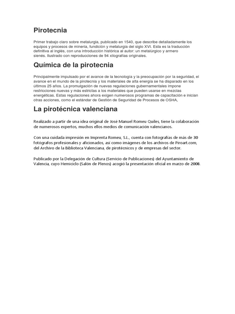 Manual de Pirotecnia y Seguridad | PDF | Pirotécnica