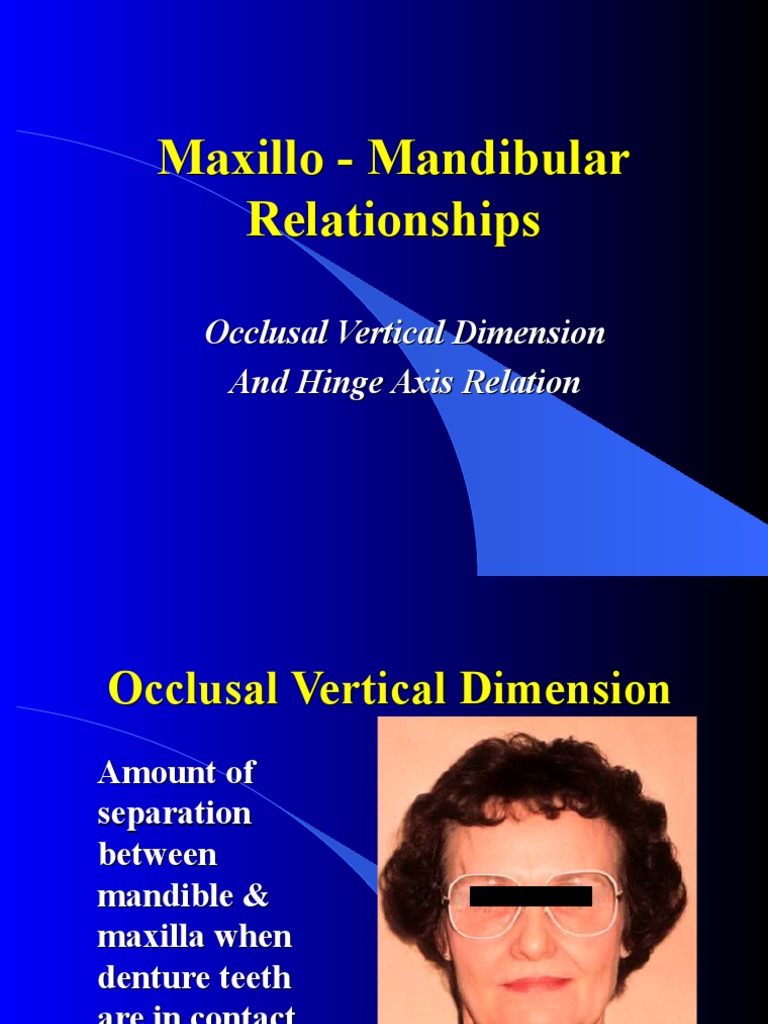 Max Mand Rel - Rims & OVD | PDF | Dentures | Mouth