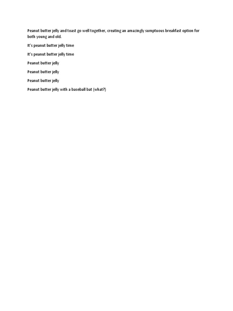 PB&J On A Toast | PDF