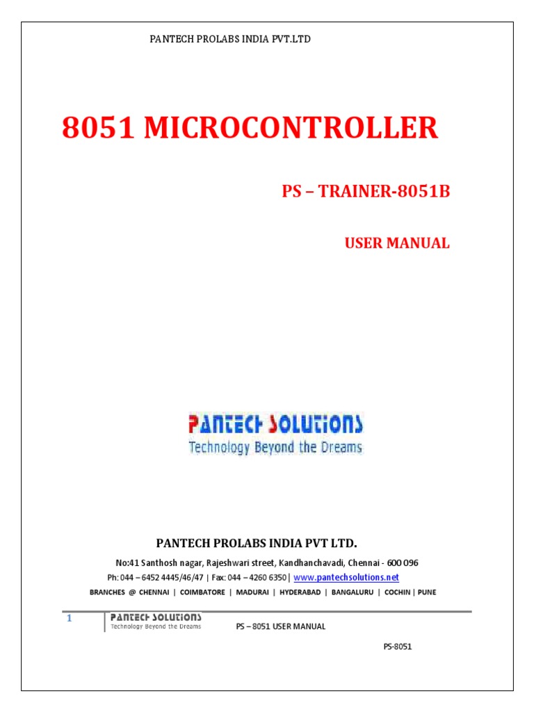 8051 Manual | PDF | Electrical Engineering | Digital Electronics