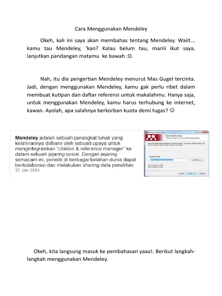 Cara Menggunakan Mendeley | PDF