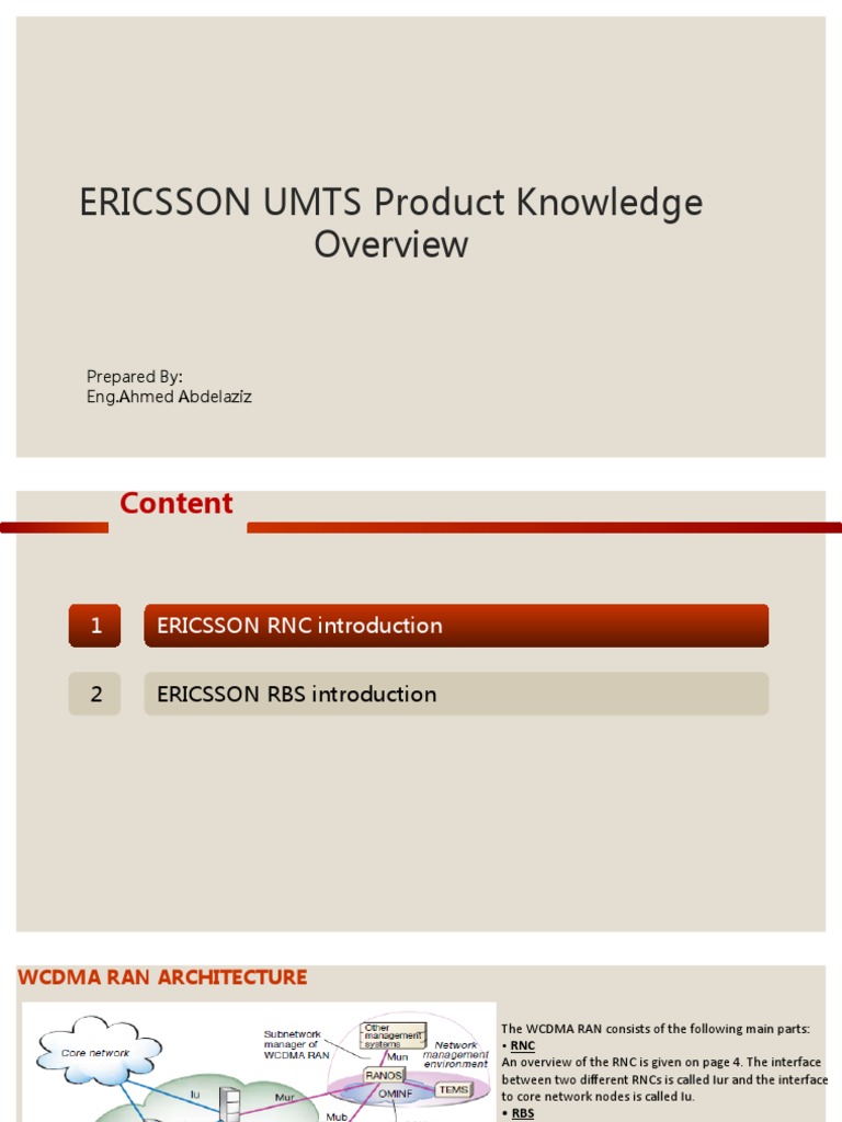 Ericsson UMTS RNC and RBS Production | PDF | High Speed Packet Access ...