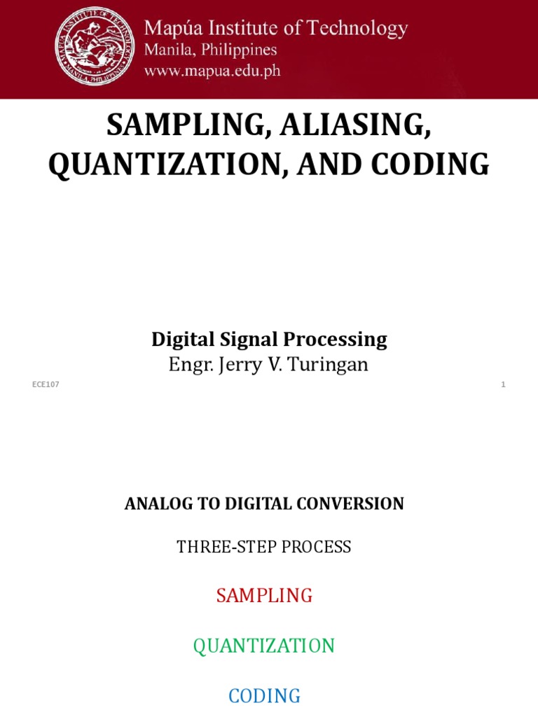 L04b Sampling Quantization And Coding Pdf Sampling Signal Processing Analog To