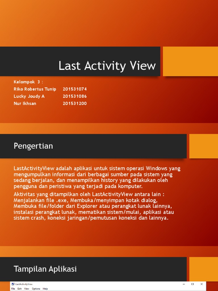 Last Activity View | PDF
