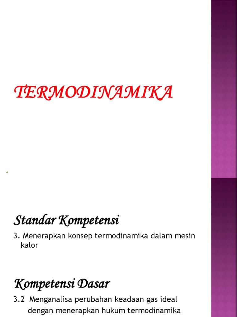 Termodinamika | PDF | Sains & Matematika | Teknologi & Rekayasa