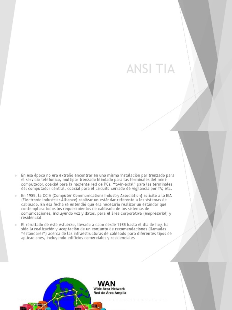 Ansi Tia Eia 568 C | PDF | Estándares de telecomunicaciones | Bienes manufacturados