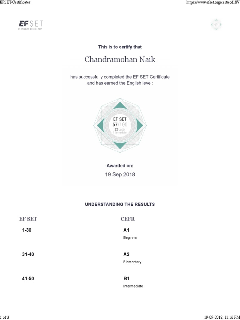 EFSET (B2 Upper Intermediate) | PDF | Language Education | Behavior ...