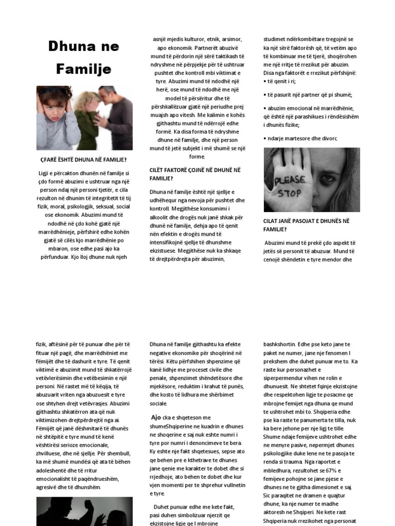 Dhuna Ne Familje | PDF