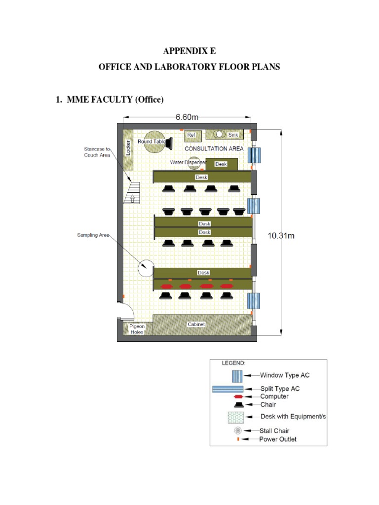 Appendix E Office and Laboratory Floor Plans | PDF