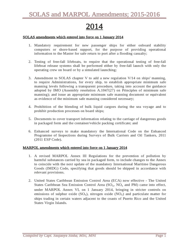 SOLAS_ MARPOL Amendments_2014-2016_docx_1472564219372-1-1 | Transport ...