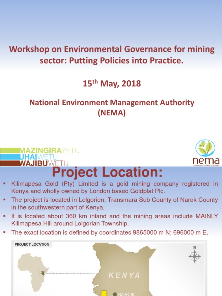 Kilimapesa Gold Mine | PDF | Dam | Mining
