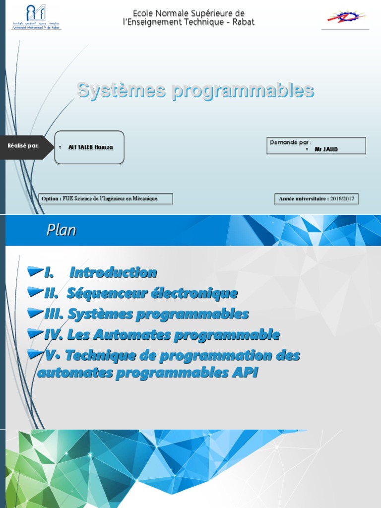 Systeme Programmable | PDF | Automate programmable industriel | Programmation informatique