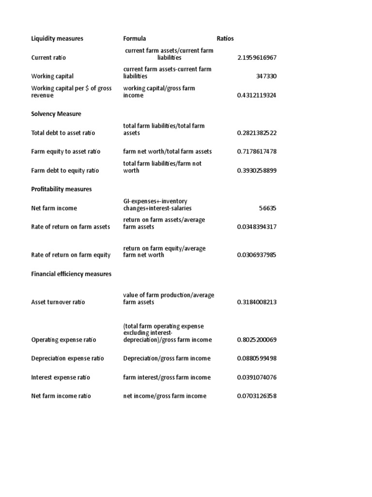 Financial Ratio Computations | PDF