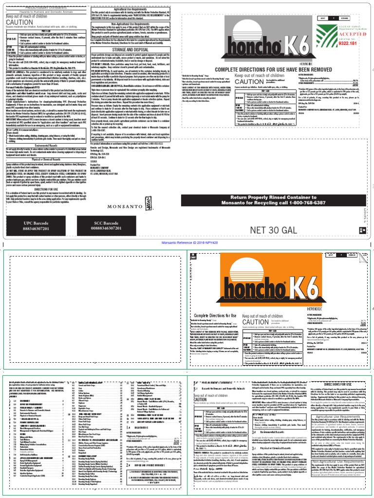 HONCHO | PDF | Pesticide | Herbicide