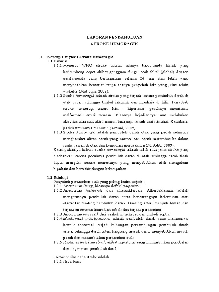 LP Stroke Hemoragik | PDF