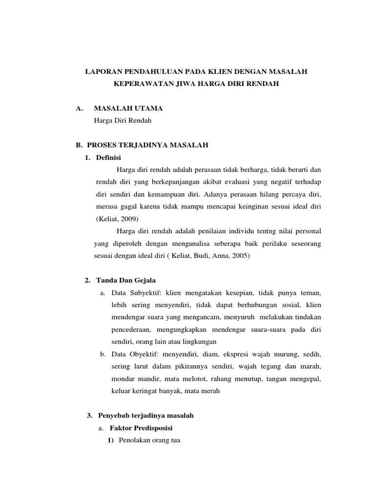 Harga Diri Rendah | PDF