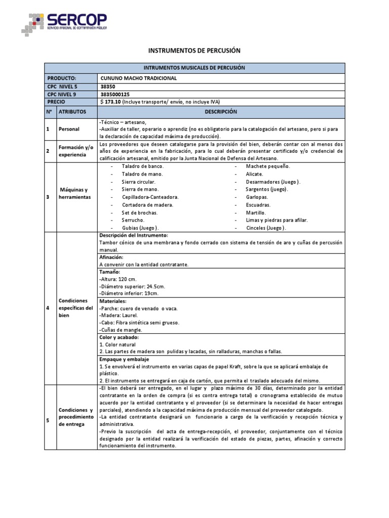 Cununo Macho Tradicional | PDF | Papel | Perforar