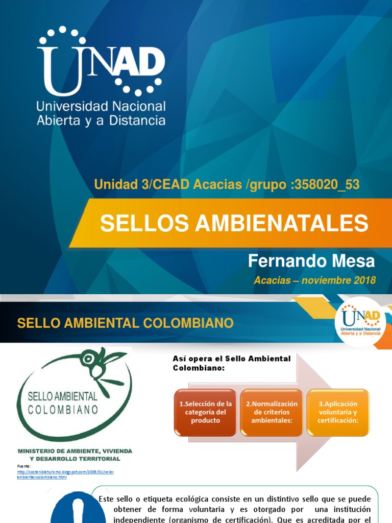 Sello Ambiental Colombiano: Beneficios y Normas | PDF | Entorno natural ...