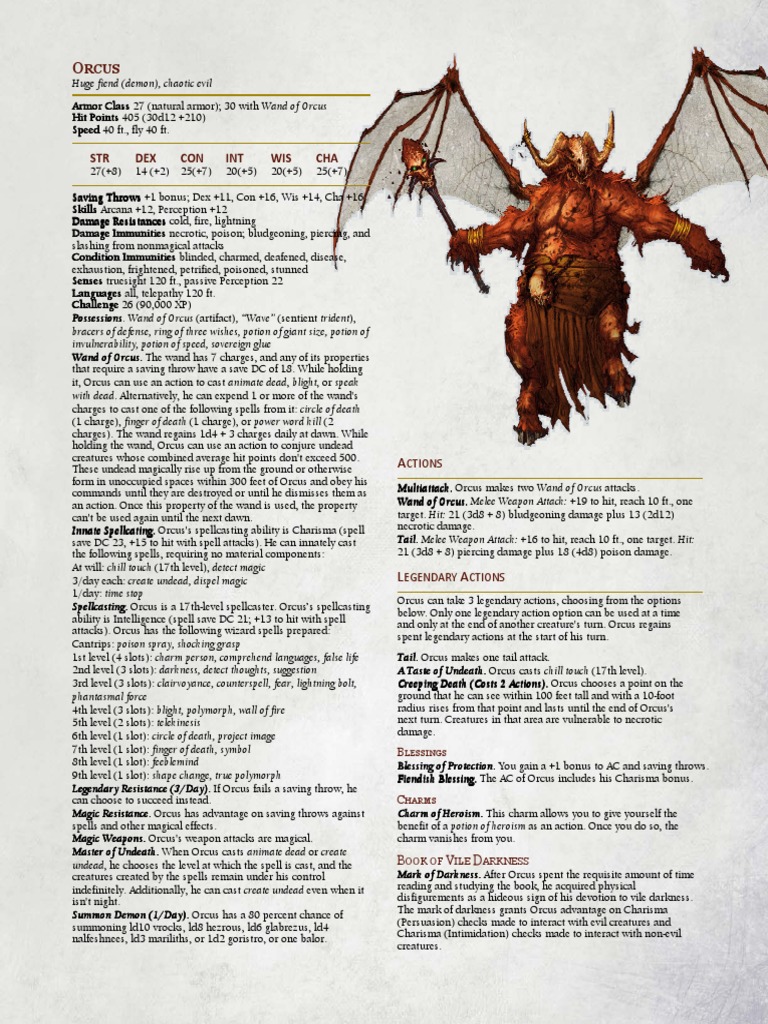 5e Orcus | Dungeons & Dragons