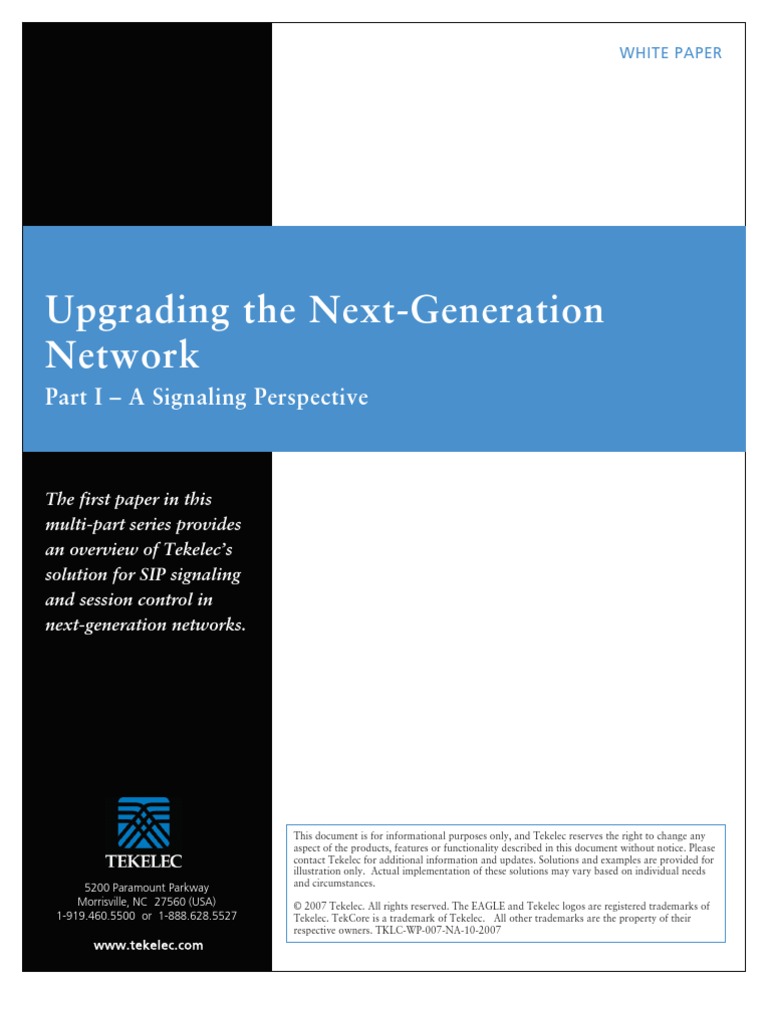 Upgrading The NGN - Part 1 | PDF | Ip Multimedia Subsystem | Session Initiation Protocol