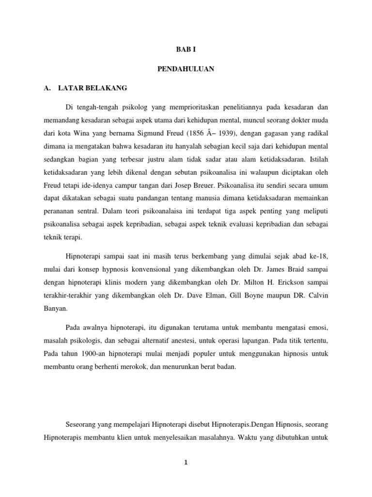 Konsep Dasar Hipnoterapi | PDF