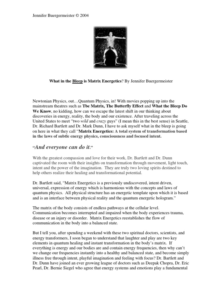 What Is Matrix Energetics | PDF