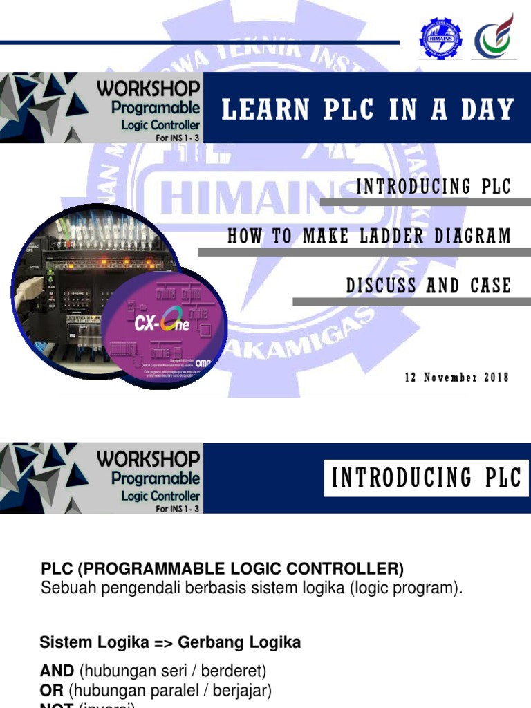 Learn PLC in A Day: Introducing PLC How To Make Ladder Diagram Discuss ...