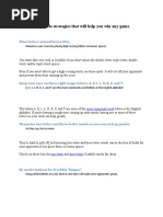 Scrabble Cheat Sheet Overview | PDF