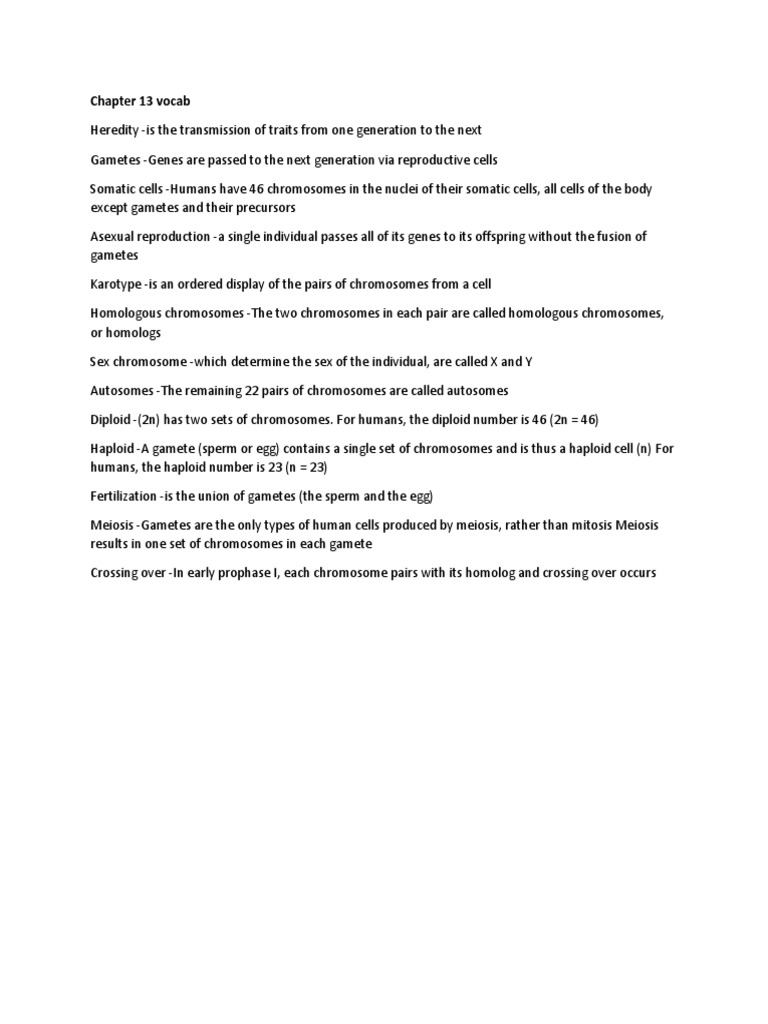 Chapter 13 Vocab | PDF