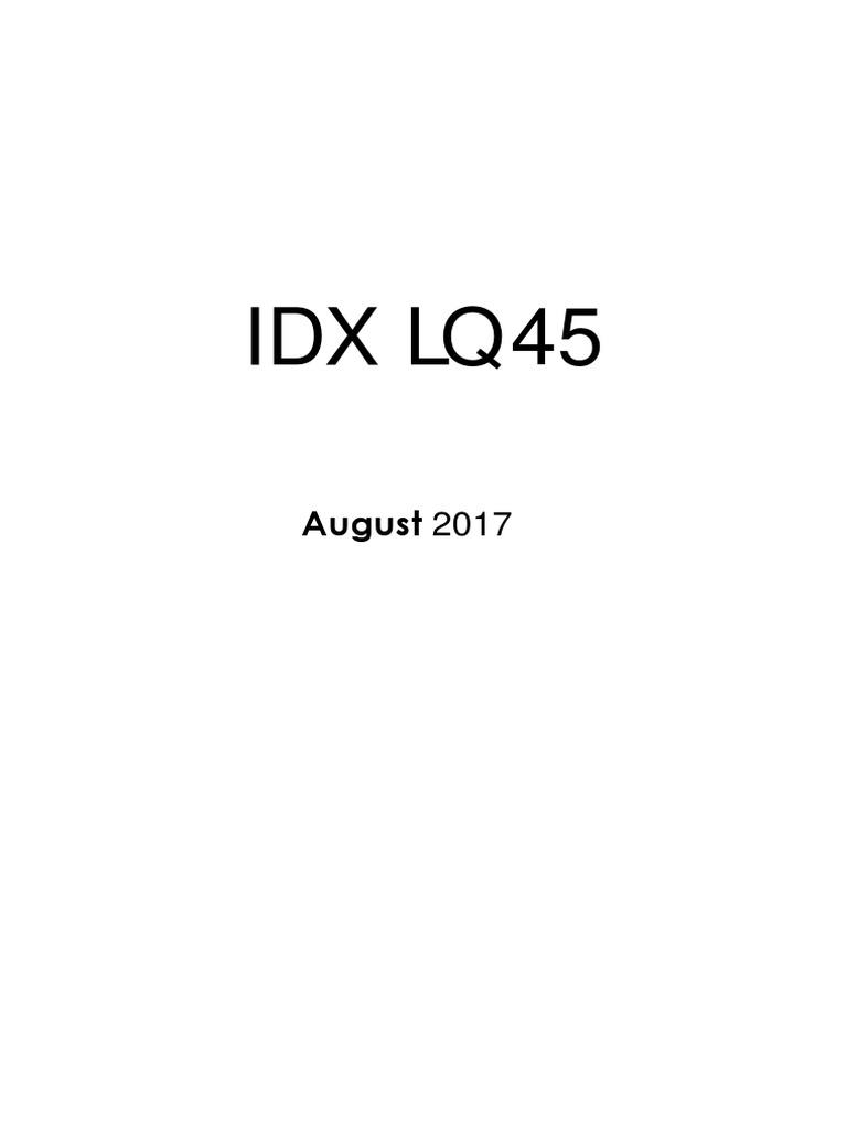 Idx lq45 August 2017 PDF | PDF | Business