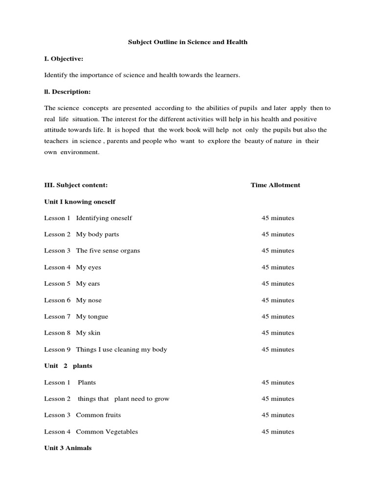 Science and Health Curriculum Guide | PDF | Science & Mathematics