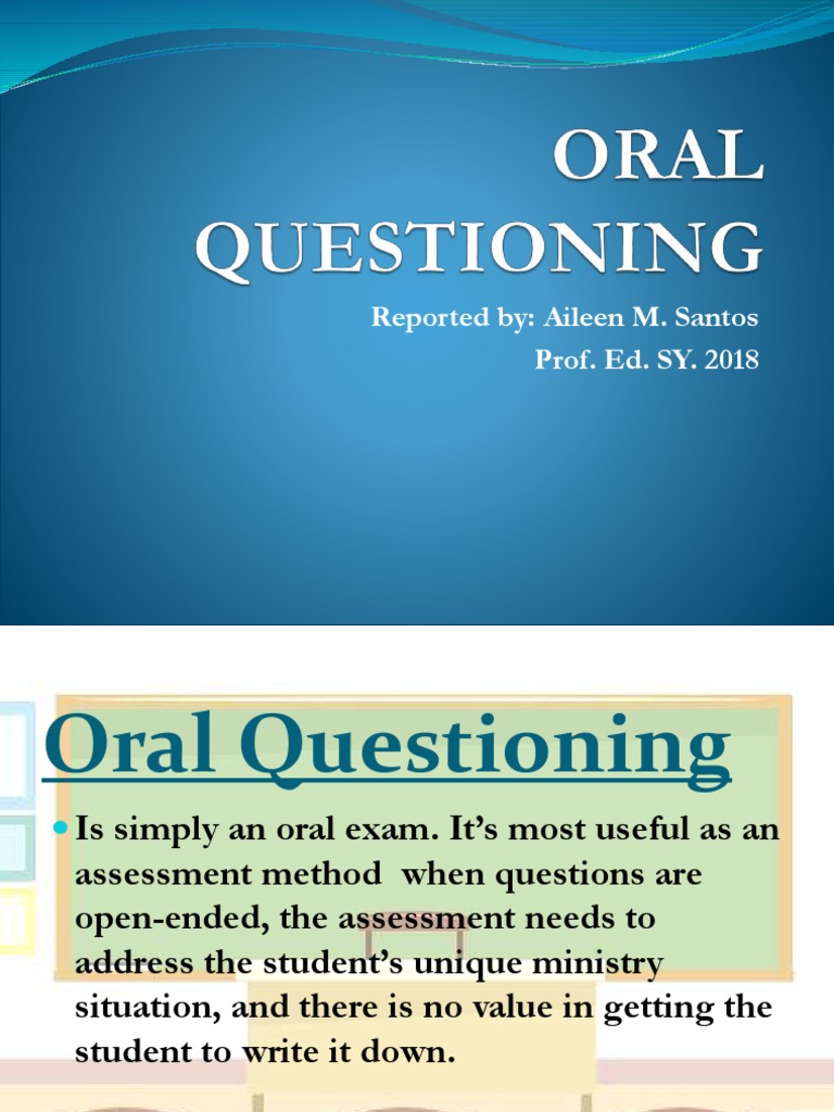 Oral Questioning PP Presentation | PDF