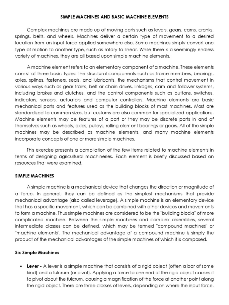 Simple Machines | PDF | Belt (Mechanical) | Machines