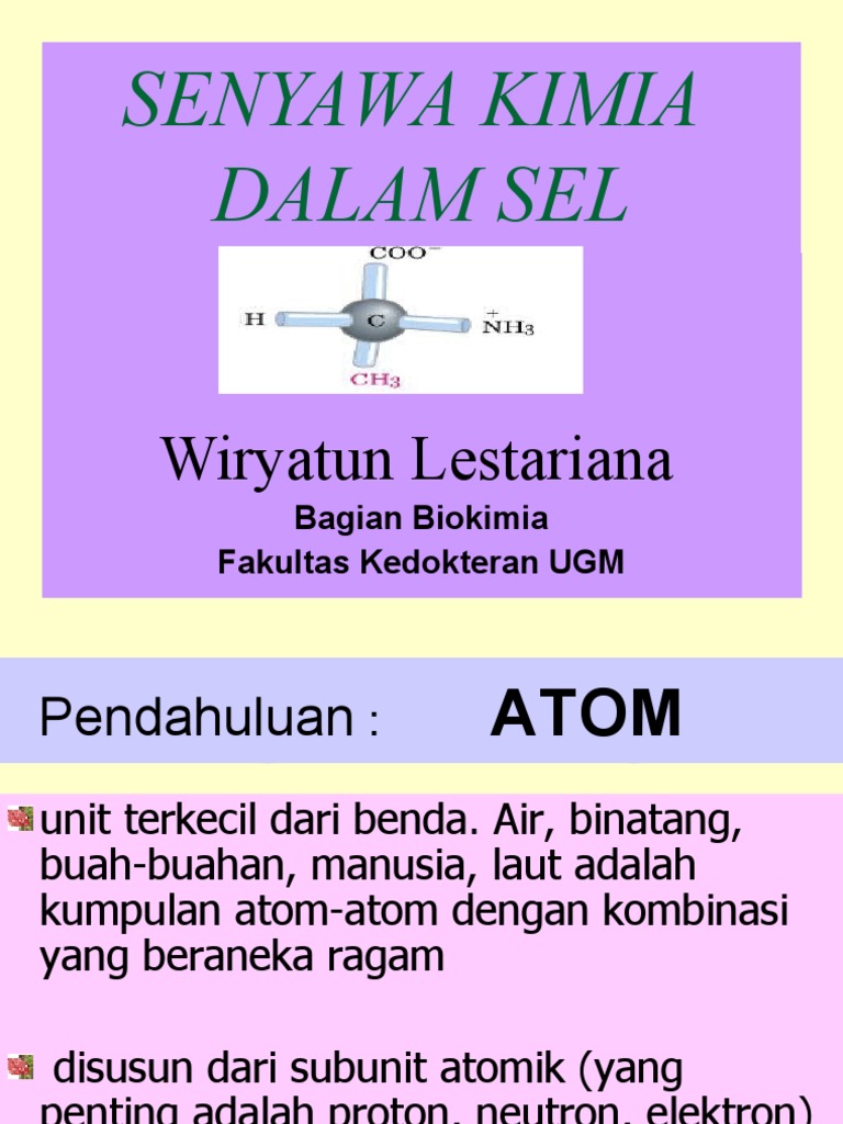 Prof - Wiryatun Senyawa Kimia Dalam Sel | PDF