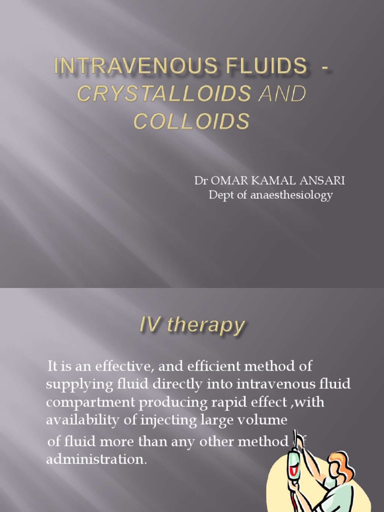 Fluid Management in Anesthesia | PDF | Intravenous Therapy | Shock ...