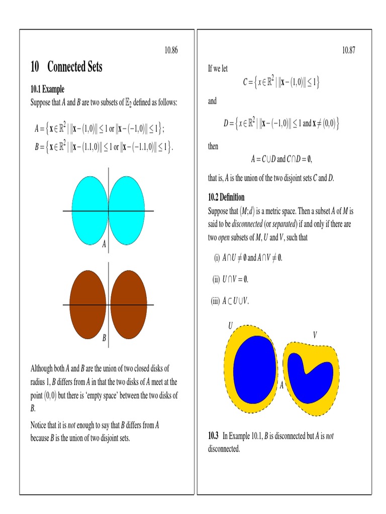10 Connected Sets | PDF | Metric Space | Function (Mathematics)