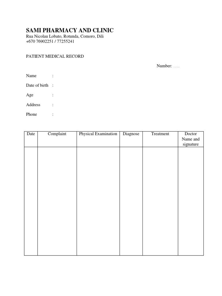Patient MEDICAL Record PDF | PDF
